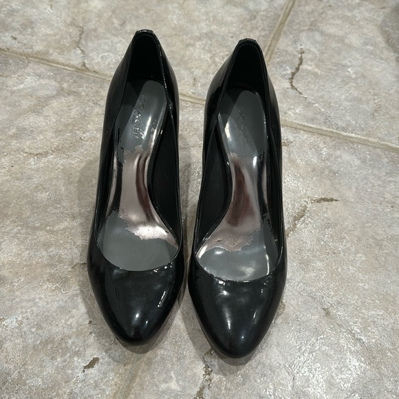 Coach | Shoes | Coach Nala Black Patent Leather Size 8 Heels | Poshmark